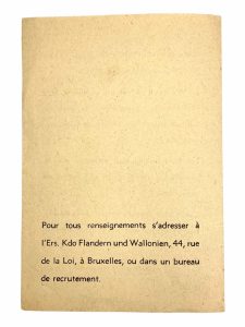 Original WWII Walloon Waffen-SS flyer - Oorlogsspullen.nl - Militaria shop