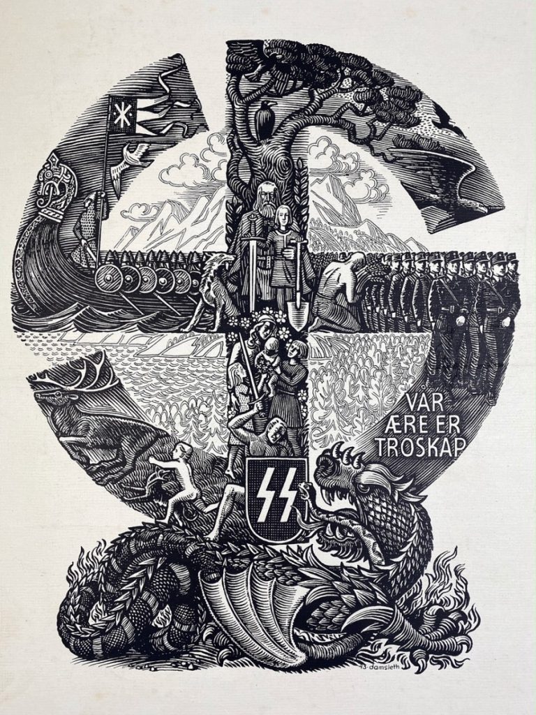 Original WWII Germanske SS Norge poster - Oorlogsspullen.nl - Militaria ...