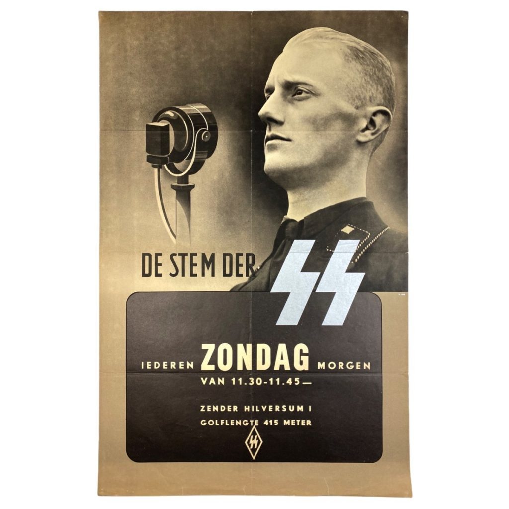 Original WWII Nederlandsche SS poster 'De stem der SS' - Oorlogsspullen ...
