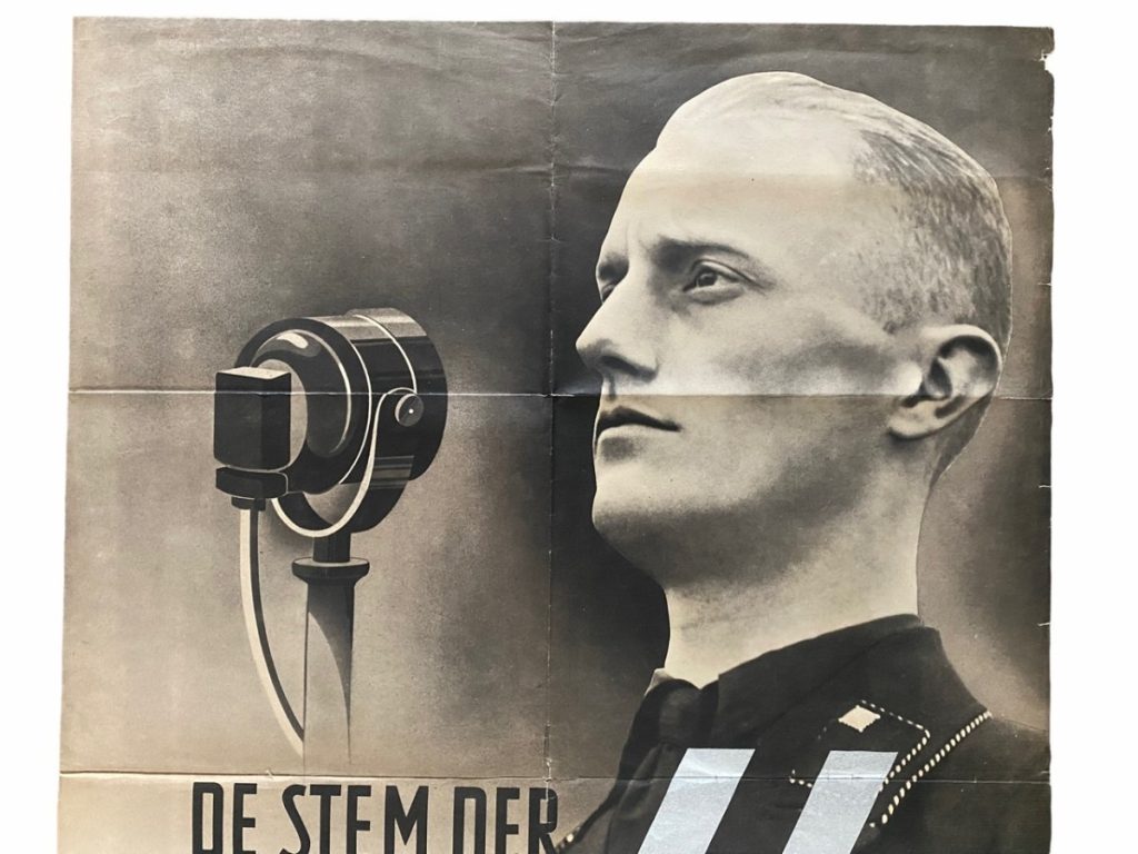 Original WWII Nederlandsche SS poster 'De stem der SS' - Oorlogsspullen ...