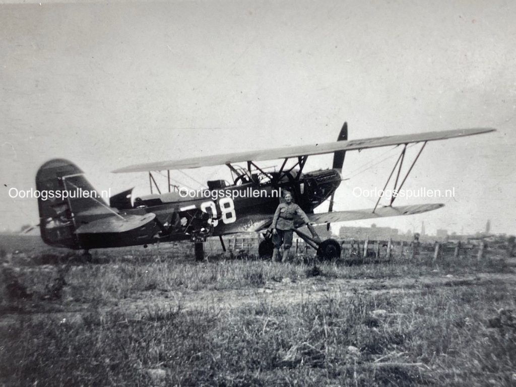 Original WWII Dutch photos - Battle damaged Fokker airplane ...