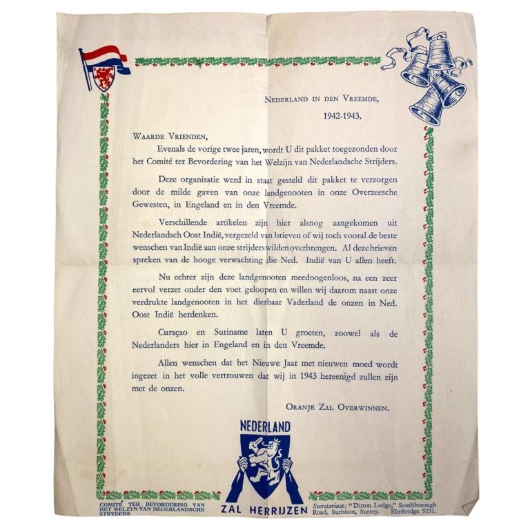 Original WWII Dutch documents 'Committee for the promotion of the well ...