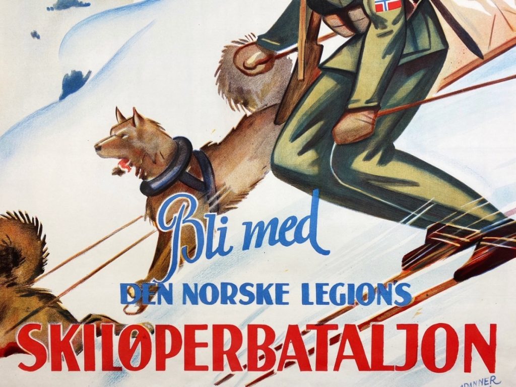 Original WWII Norwegian Waffen-SS poster 'Vi seirer! Bli med Den Norske ...