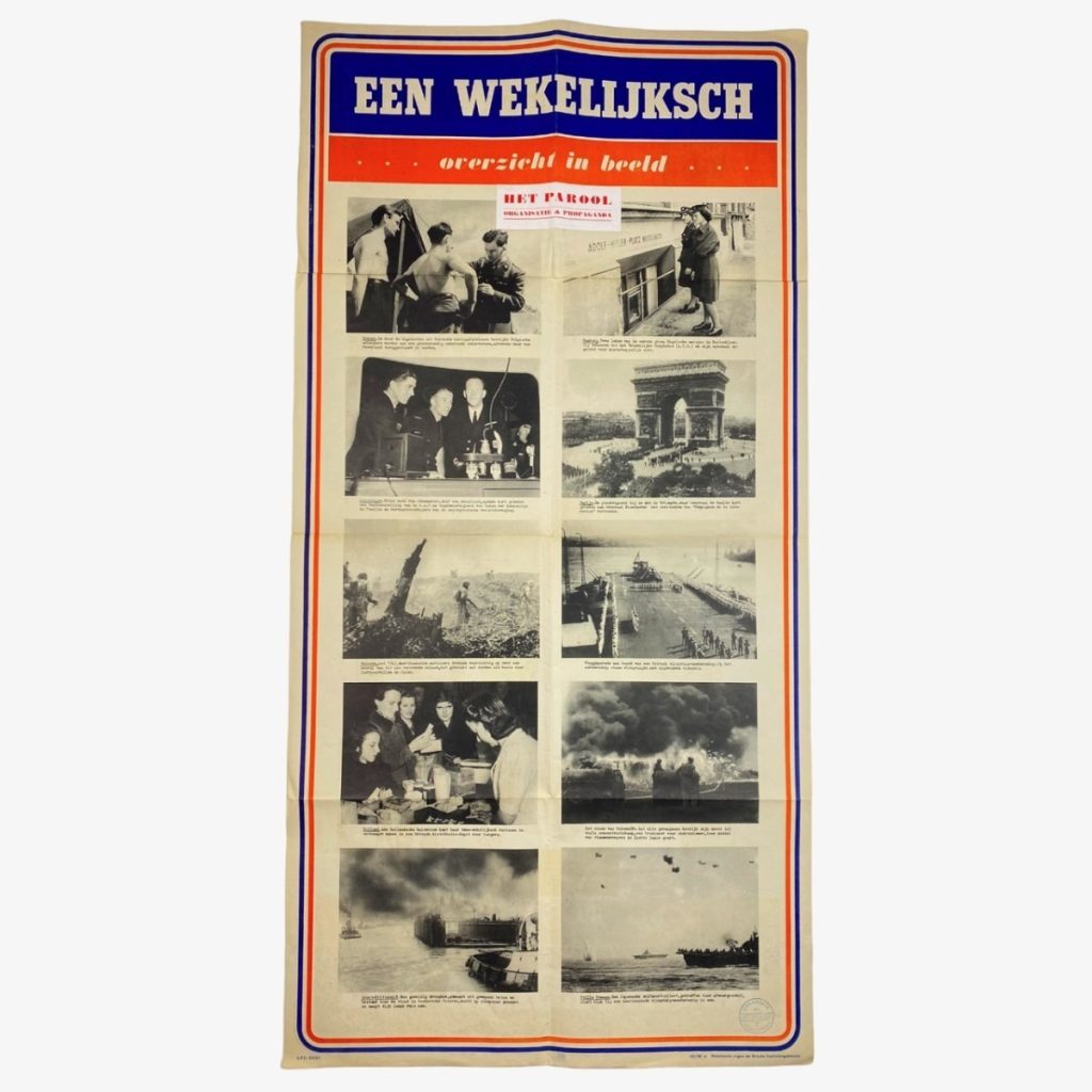 Original WWII Dutch/Allied poster 1945 - Oorlogsspullen.nl - Militaria shop