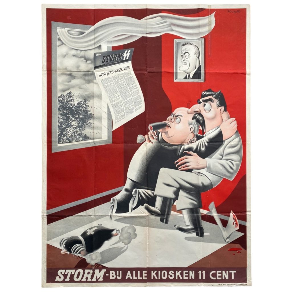 Original WWII Dutch SS poster - Storm SS - Oorlogsspullen.nl ...