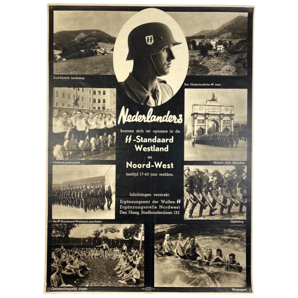 Original WWII Dutch Waffen-SS volunteer poster - Oorlogsspullen.nl ...