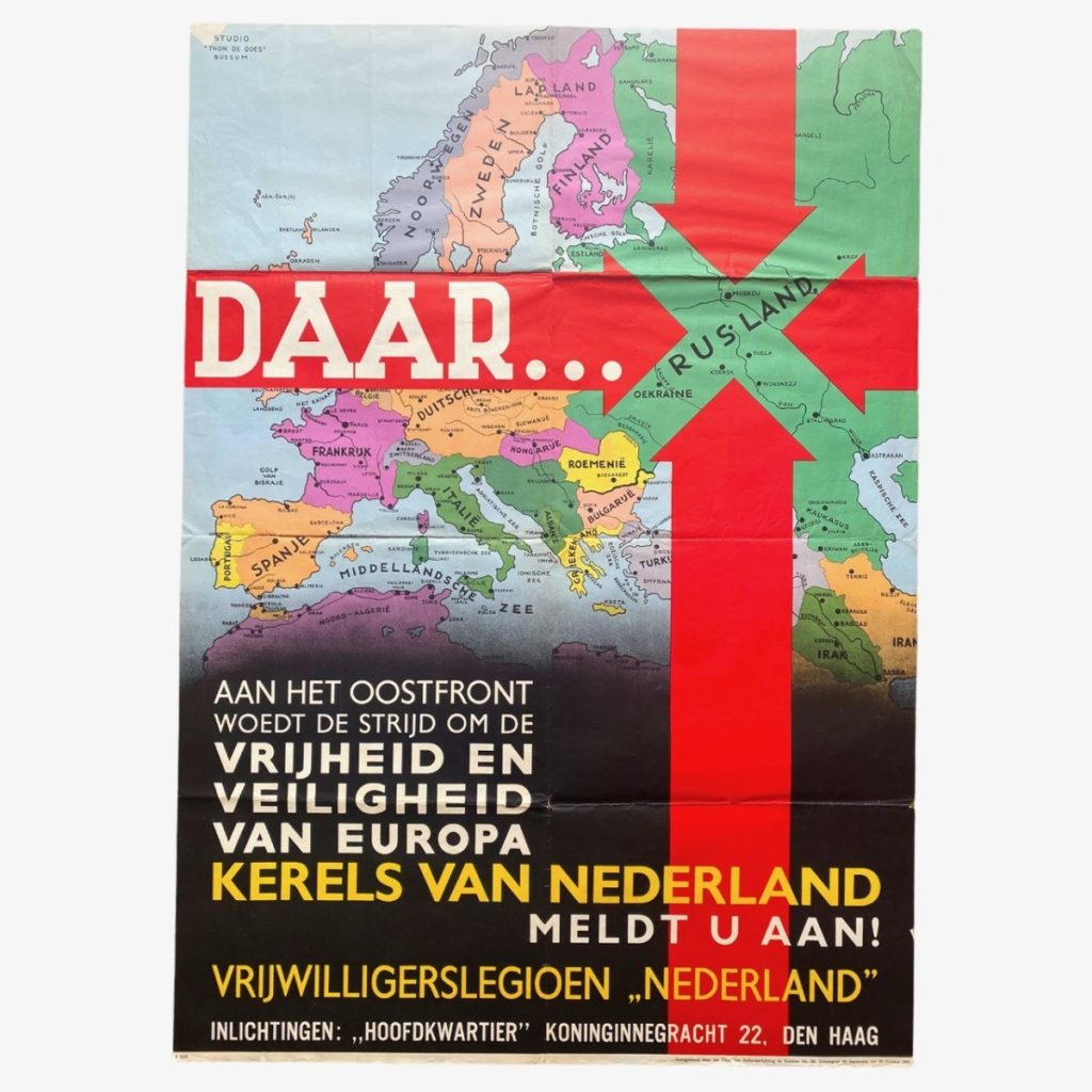 Original WWII Dutch Waffen-SS legion volunteer poster - Oorlogsspullen ...