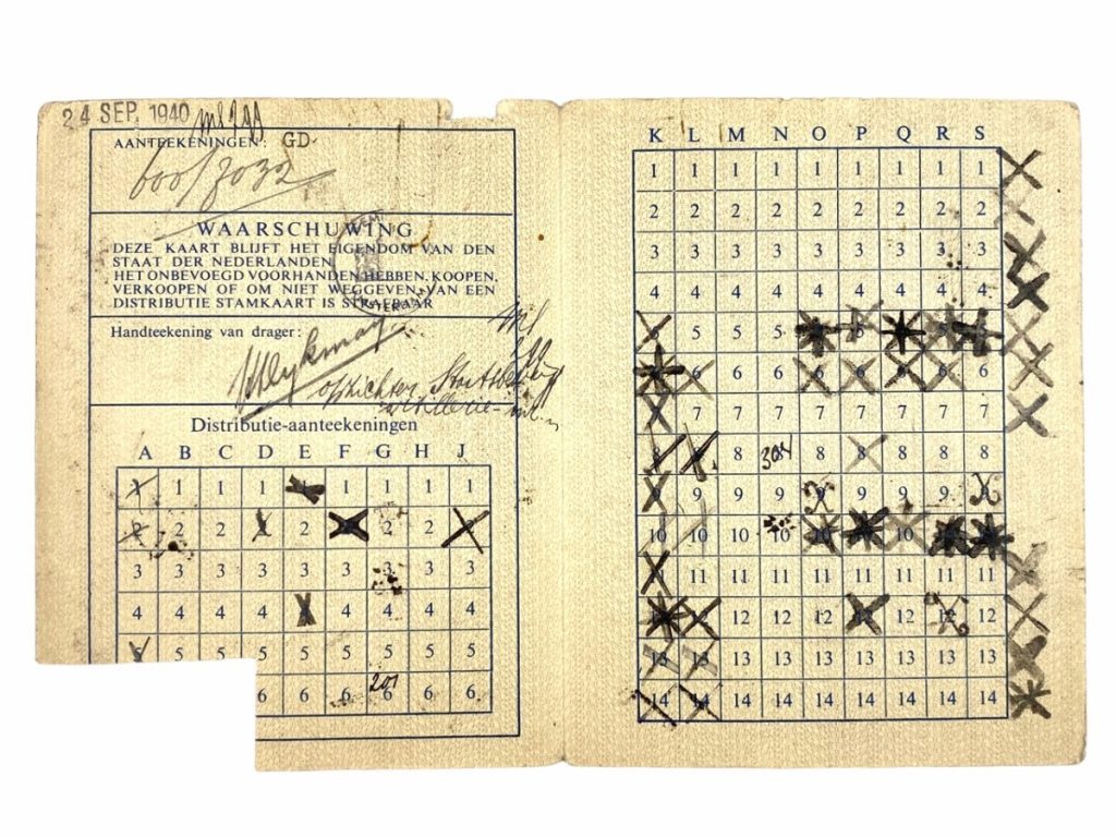 Original WWII Dutch ID card grouping - Oorlogsspullen.nl - Militaria shop