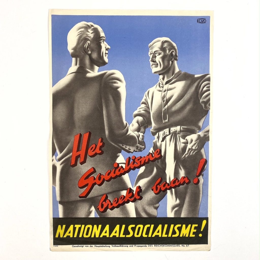 Original WWII Dutch NSB poster - Oorlogsspullen.nl - Militaria shop