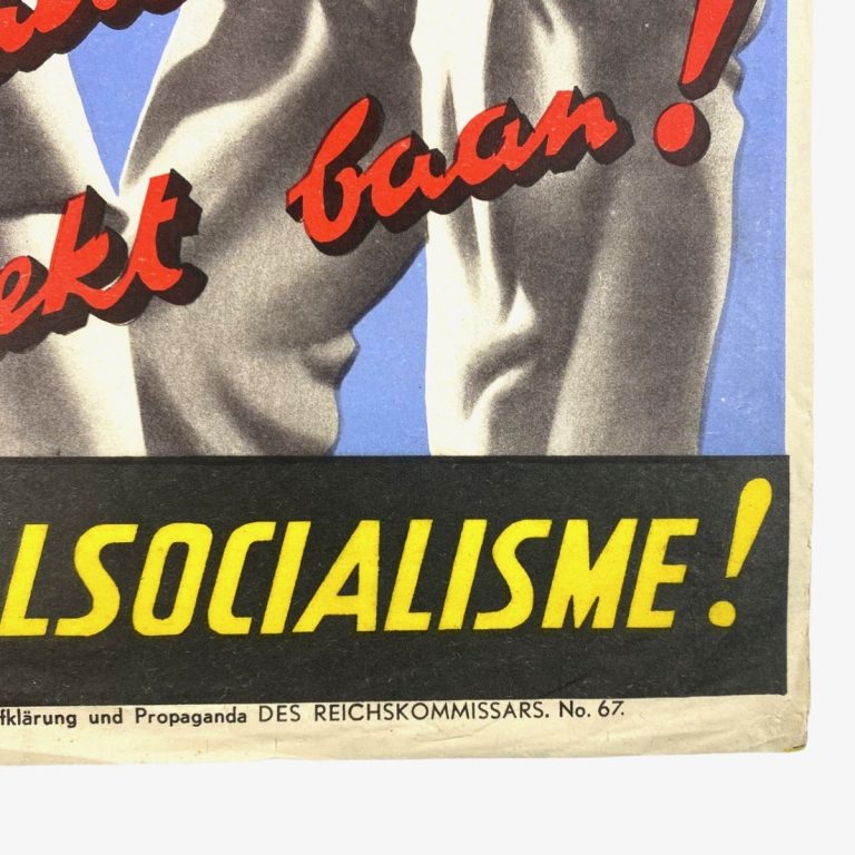 Original WWII Dutch NSB poster - Oorlogsspullen.nl - Militaria shop