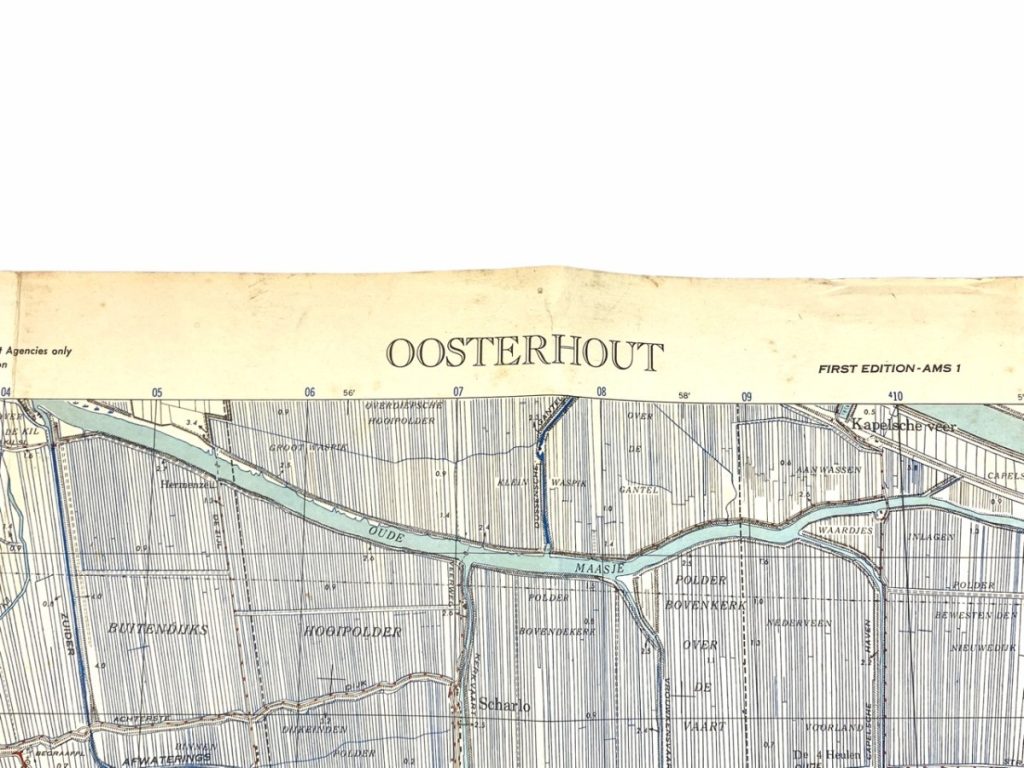 Original WWII US map of Oosterhout 1944 - Oorlogsspullen.nl - Militaria ...