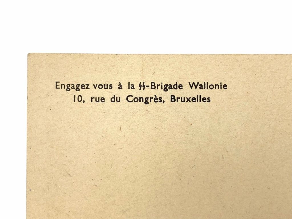 Original WWII Belgian 'SS Brigade Wallonie' post card - Oorlogsspullen ...