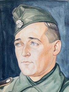 Original WWII German Waffen-SS watercolor drawing - Oorlogsspullen.nl ...