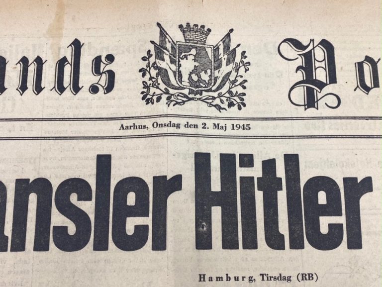 Original WWII Danish newspaper - Death of Adolf Hitler - Oorlogsspullen ...