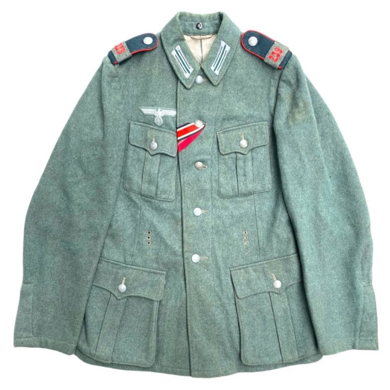 Original WWII German WH M40 blood stained EM artillery field tunic ...