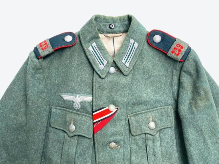 Original WWII German WH M40 blood stained EM artillery field tunic ...