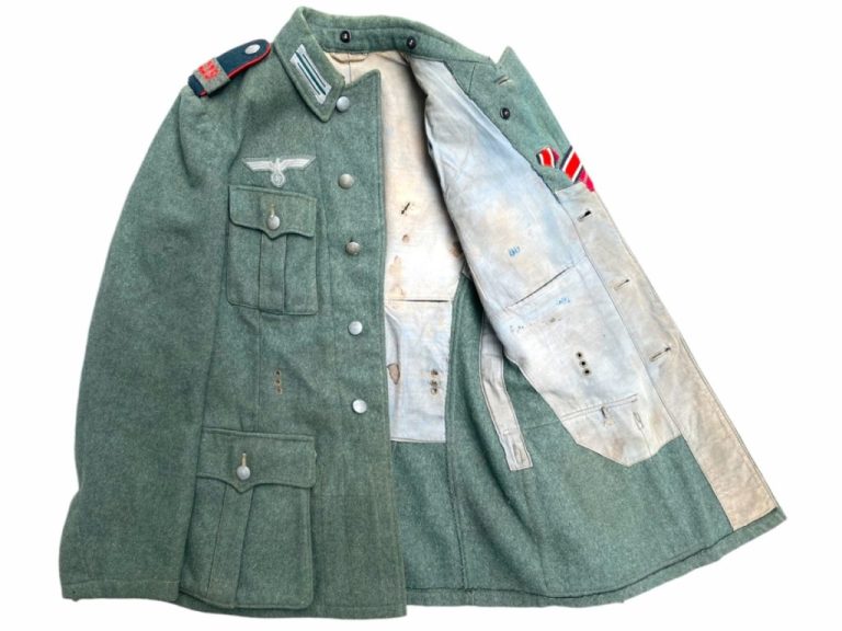 Original WWII German WH M40 blood stained EM artillery field tunic ...