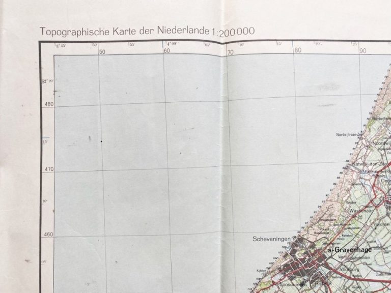Original WWII German military map Rotterdam and Western Netherlands ...