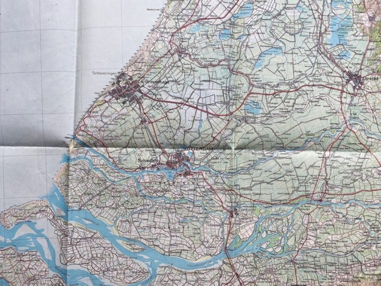 Original WWII German military map Rotterdam and Western Netherlands ...
