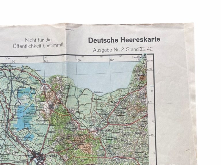 Original WWII German military map Rotterdam and Western Netherlands ...
