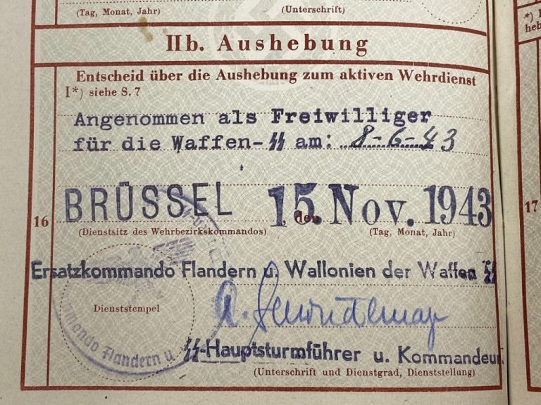 Original WWII Flemish SS-Freiwilligen Sturmbrigade ‘Langemarck ...