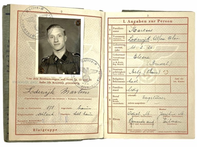 Original WWII Flemish SS-Freiwilligen Sturmbrigade ‘Langemarck ...