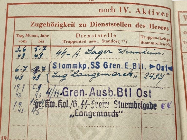 Original WWII Flemish SS-Freiwilligen Sturmbrigade ‘Langemarck ...