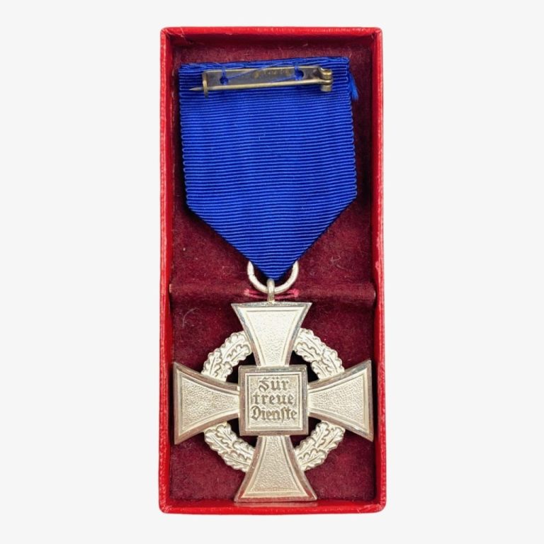 Original WWII German 25 Treue Dienst jahre kreuz in box ...