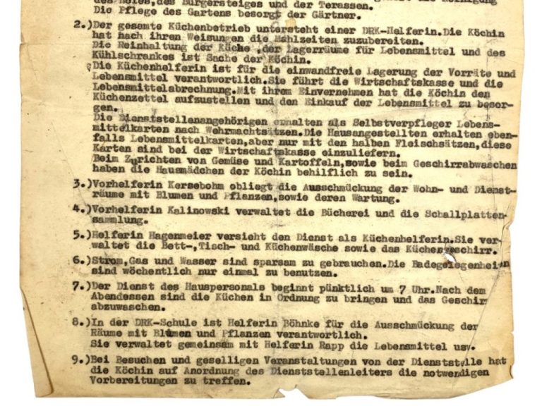 Original WWII German DRK house rules Den Haag - Oorlogsspullen.nl ...