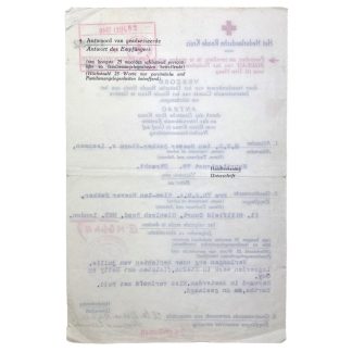 Original WWII Dutch Red Cross letter Utrecht - London - Oorlogsspullen ...
