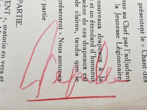 Original WWII Walloon SS-Sturmbrigade Wallonie leaflet with autograph ...