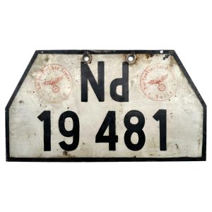 Original WWII German WH car license plate - Oorlogsspullen.nl ...