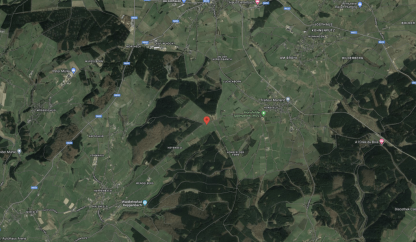 Original WWII US antitank minefield sketch/map area of Honsfeld ...