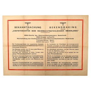 Original WWII German-Dutch NSKK volunteer poster - Oorlogsspullen.nl ...