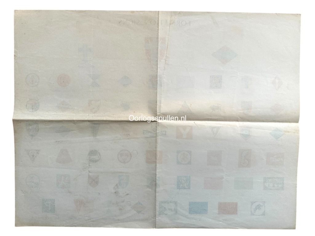 Original WWII British army formations signs poster - Oorlogsspullen.nl ...