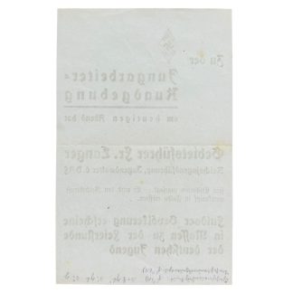 Original WWII German Hitlerjugend flyer Fulda - Oorlogsspullen.nl ...
