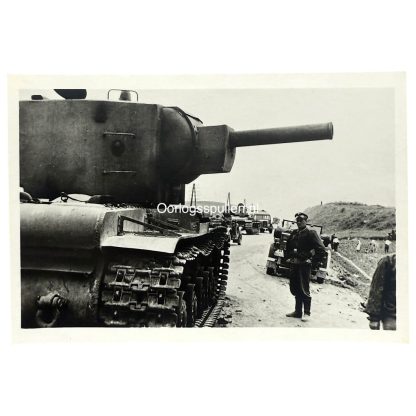 Original WWII German Waffen-SS photo of knocked out Soviet KV-2 heavy ...