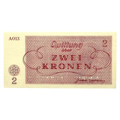 Original WWII German Jewish Ghetto/Camp Theresienstadt 2 Kronen ...
