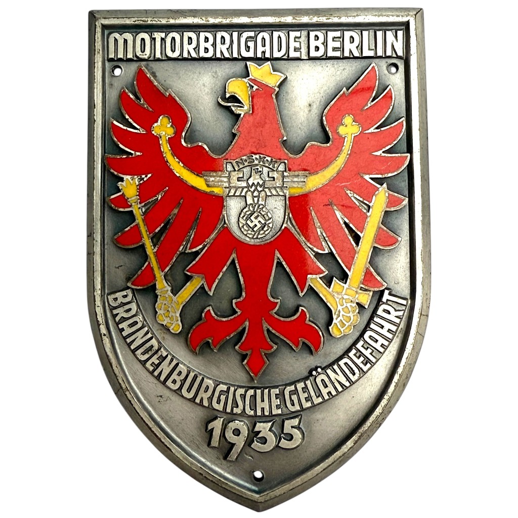 Original WWII German NSKK plaque Motorbrigade Berlin – Brandenburgische ...