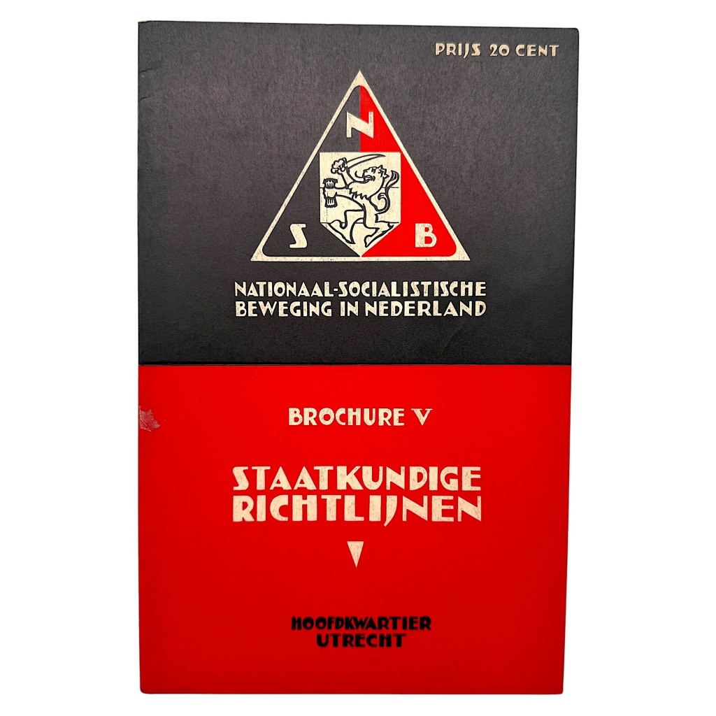 Original 1936 Dutch NSB brochure – Staatkundige Richtlijnen ...