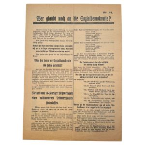 Original early German NSDAP Adolf Hitler election flyer ...