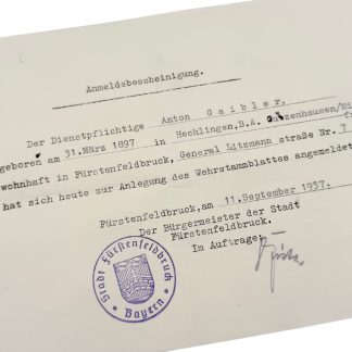 Original WWII German 'Hauptmann der Schutzpolizei' grouping of Anton ...