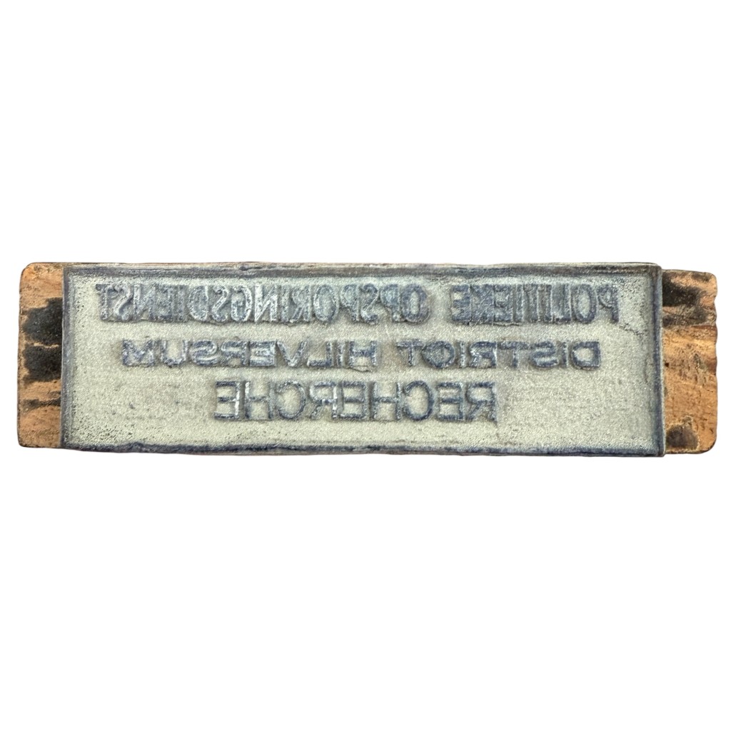 Original WWII Dutch 'Politieke Opsporingsdienst' Hilversum stamp ...