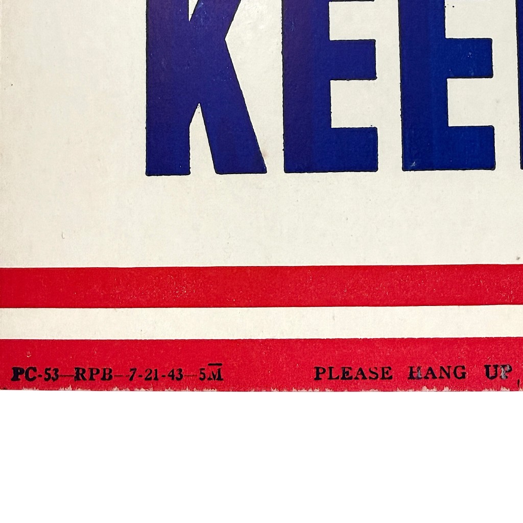 Original WWII US Army Recruiting Service cardboard sign ‘Keep ‘Em ...